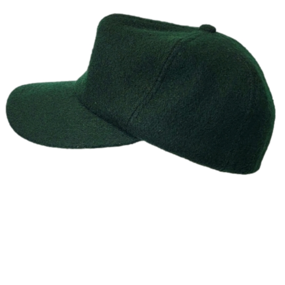 unbranded | Accessories | Vintage Hunter Green Wool Ball Capstyle ...